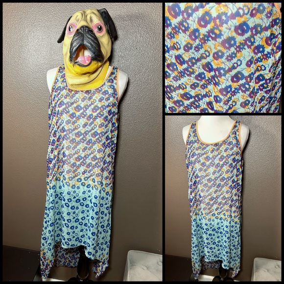 Hem & Thread | Dresses | Hippie Chick Hem And Thread Sheer Floral Dress ...